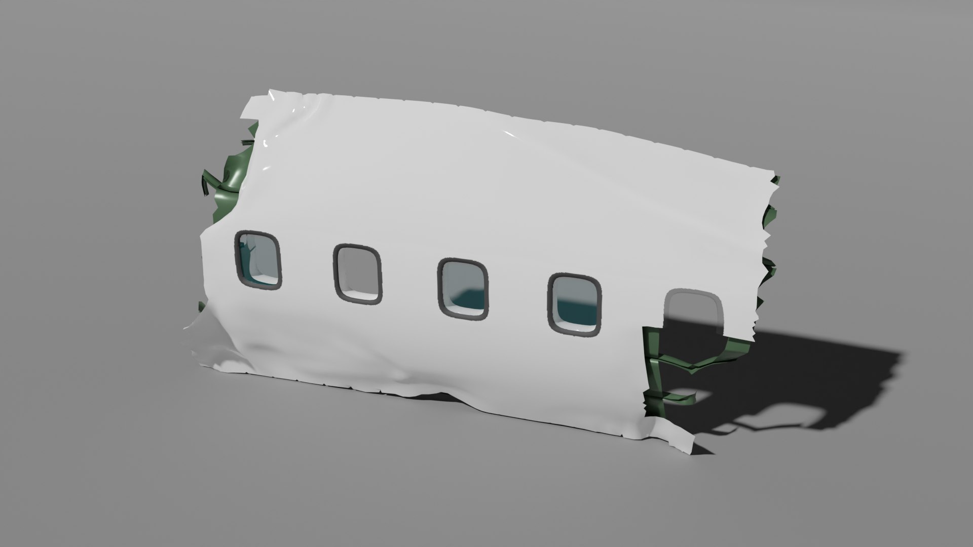 3D Fragment Fuselage Plane Crash Model - TurboSquid 1846359