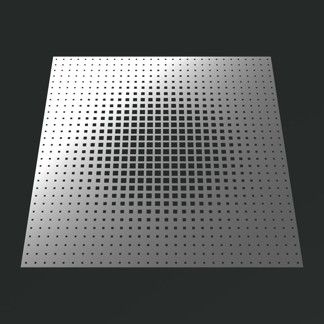 Perforated Panel With Parametric Pattern 24-O-08 3D - TurboSquid 2279470