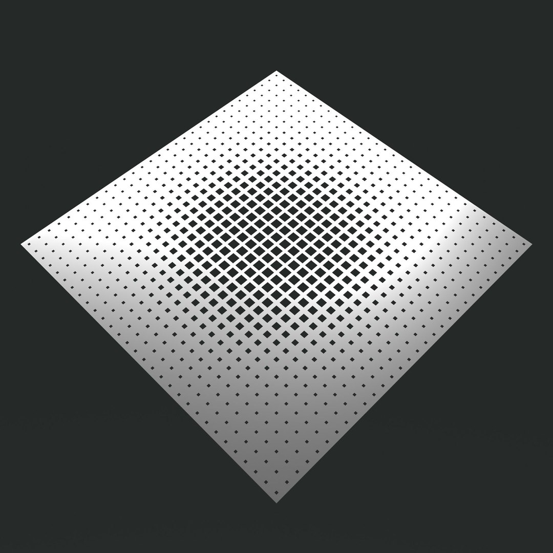 Perforated Panel With Parametric Pattern 24-O-08 3D - TurboSquid 2279470