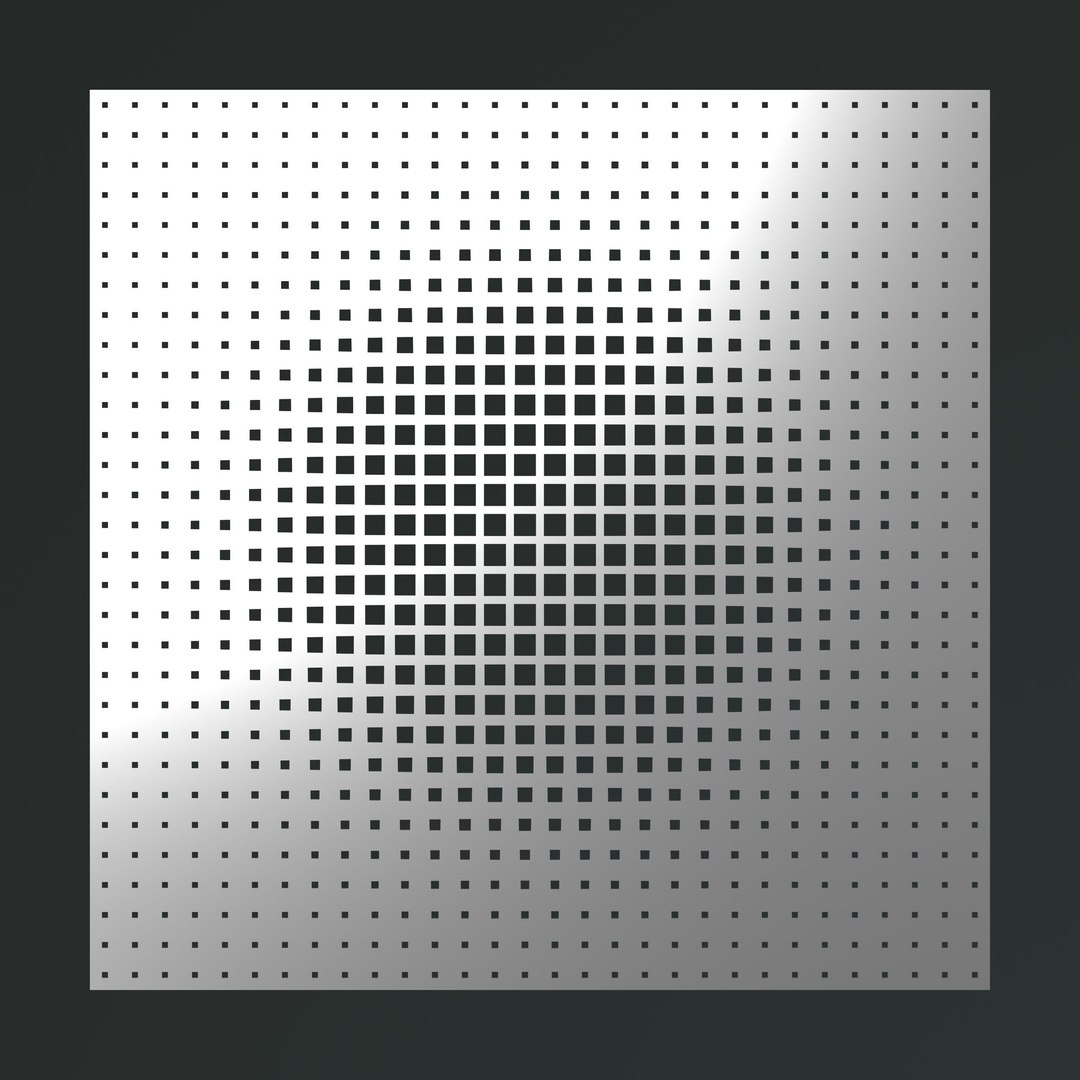 Perforated Panel With Parametric Pattern 24-O-08 3D - TurboSquid 2279470
