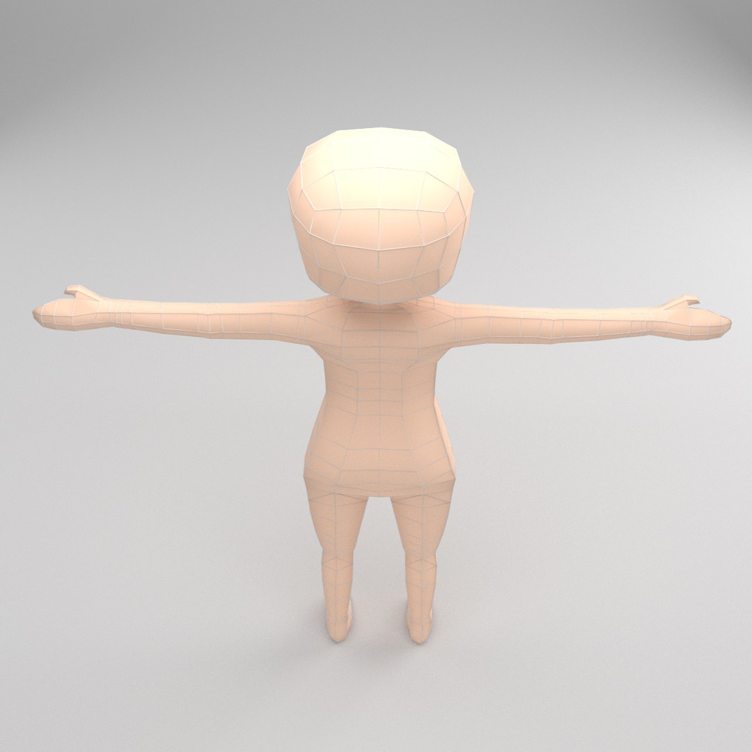 chibi base mesh 3d 3ds