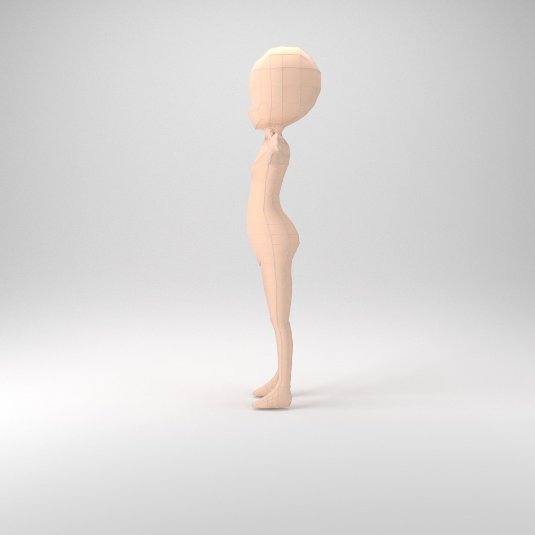 chibi base mesh 3d 3ds