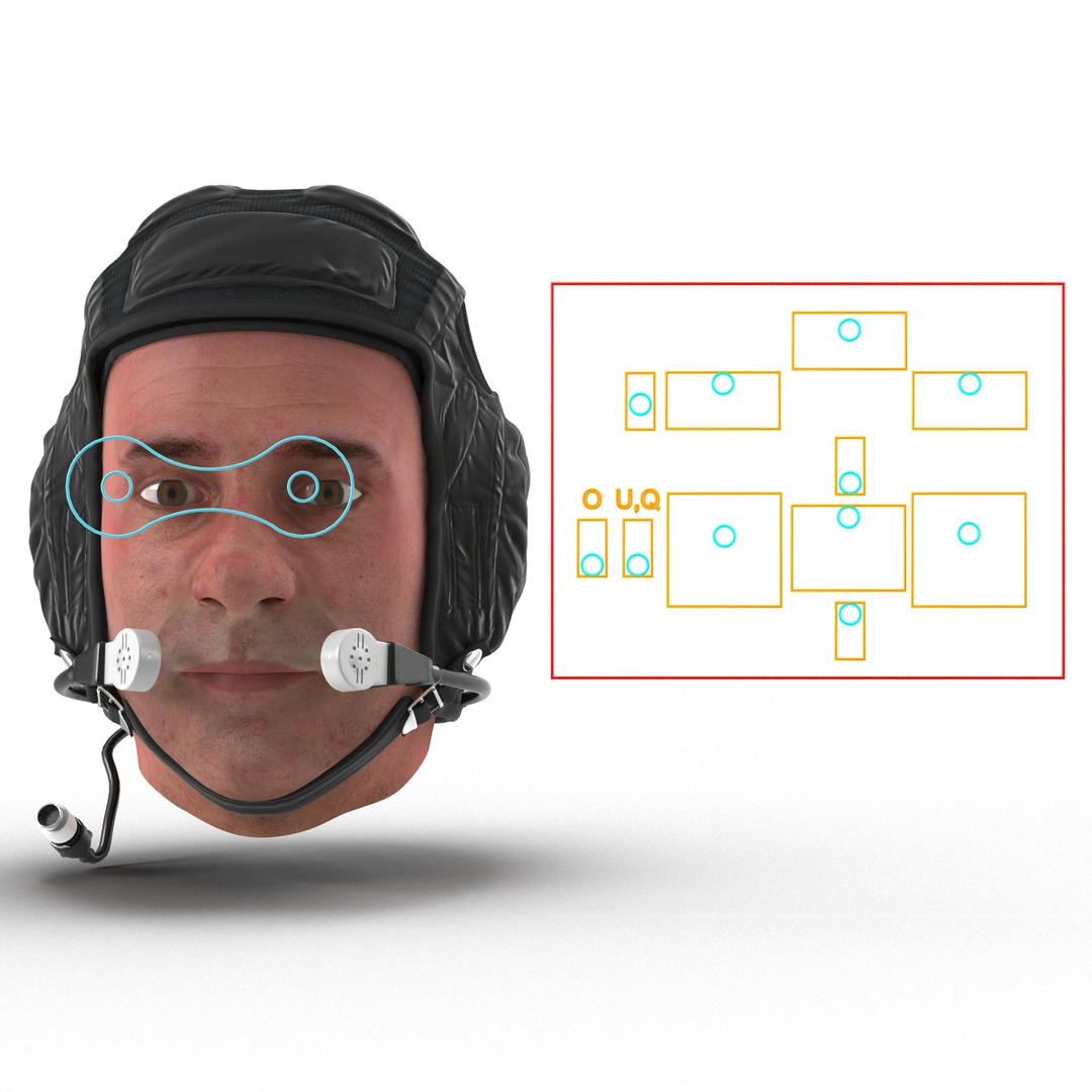 Pilot heads rigged model - TurboSquid 1581440