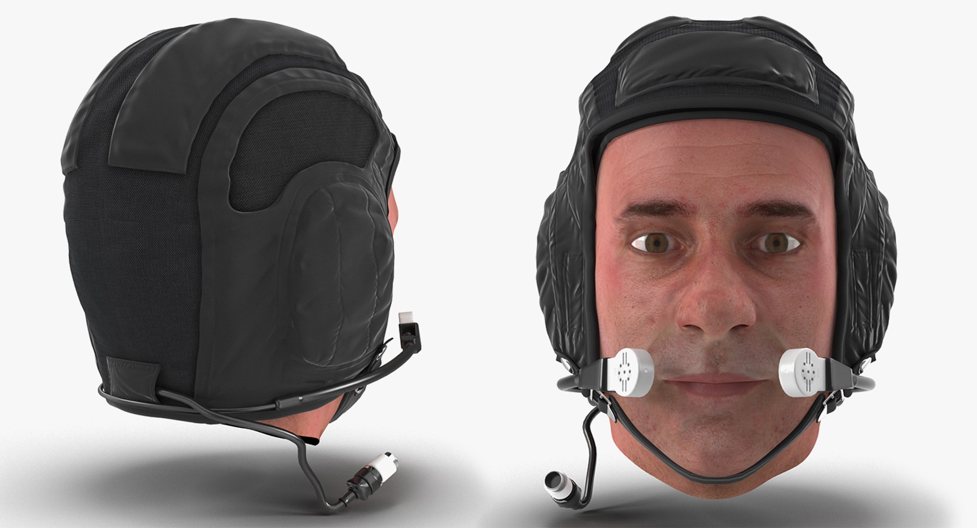 Pilot heads rigged model - TurboSquid 1581440