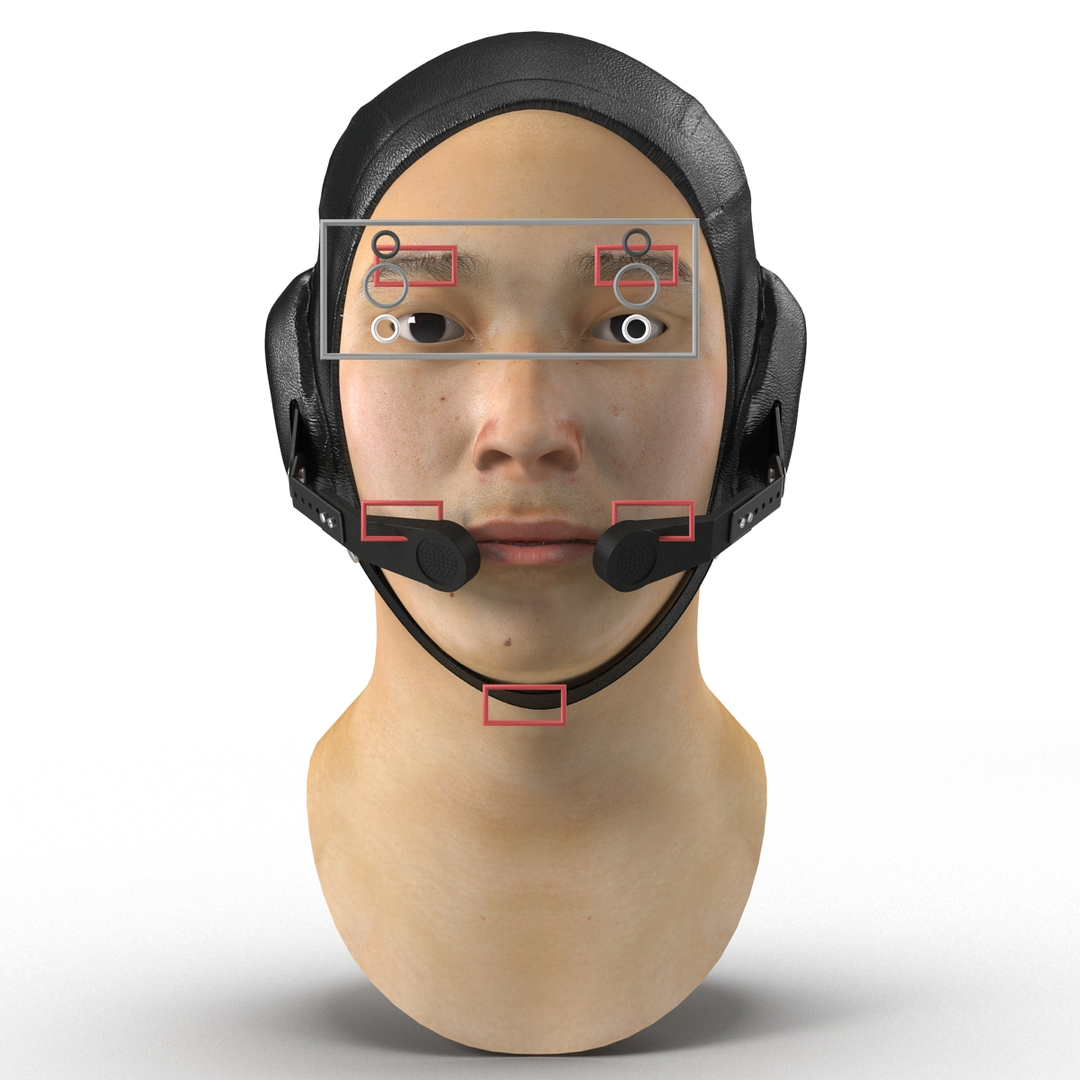 Pilot heads rigged model - TurboSquid 1581440