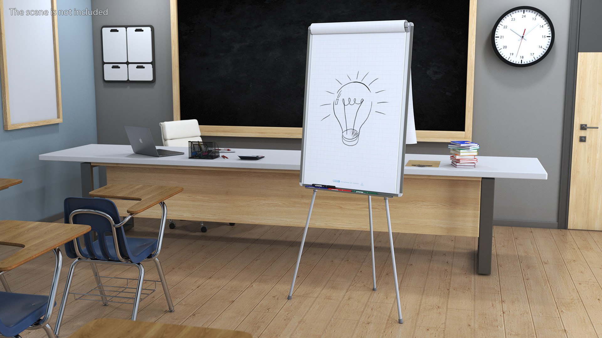 Flip Chart Stand With Sketch 3D Model - TurboSquid 2236591