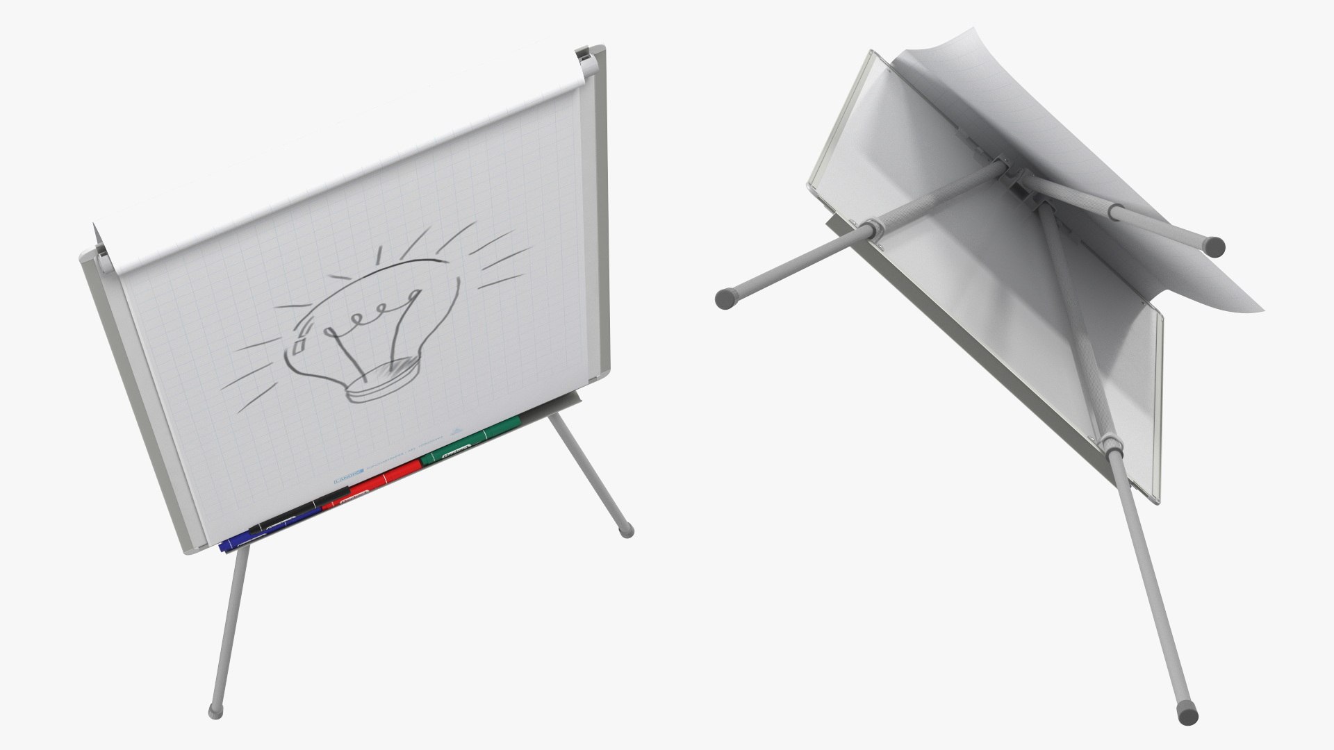 Flip Chart Stand With Sketch 3D Model - TurboSquid 2236591