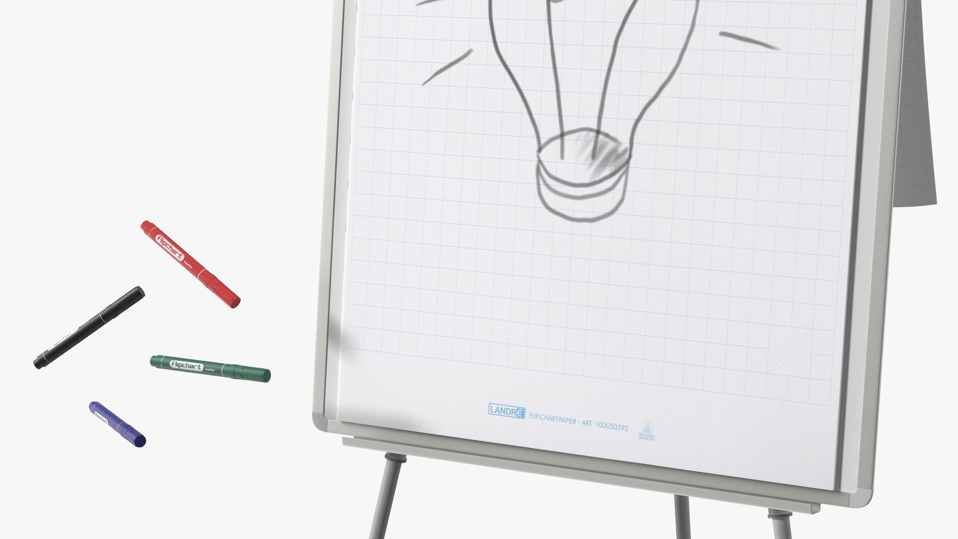 Flip Chart Stand With Sketch 3D Model - TurboSquid 2236591