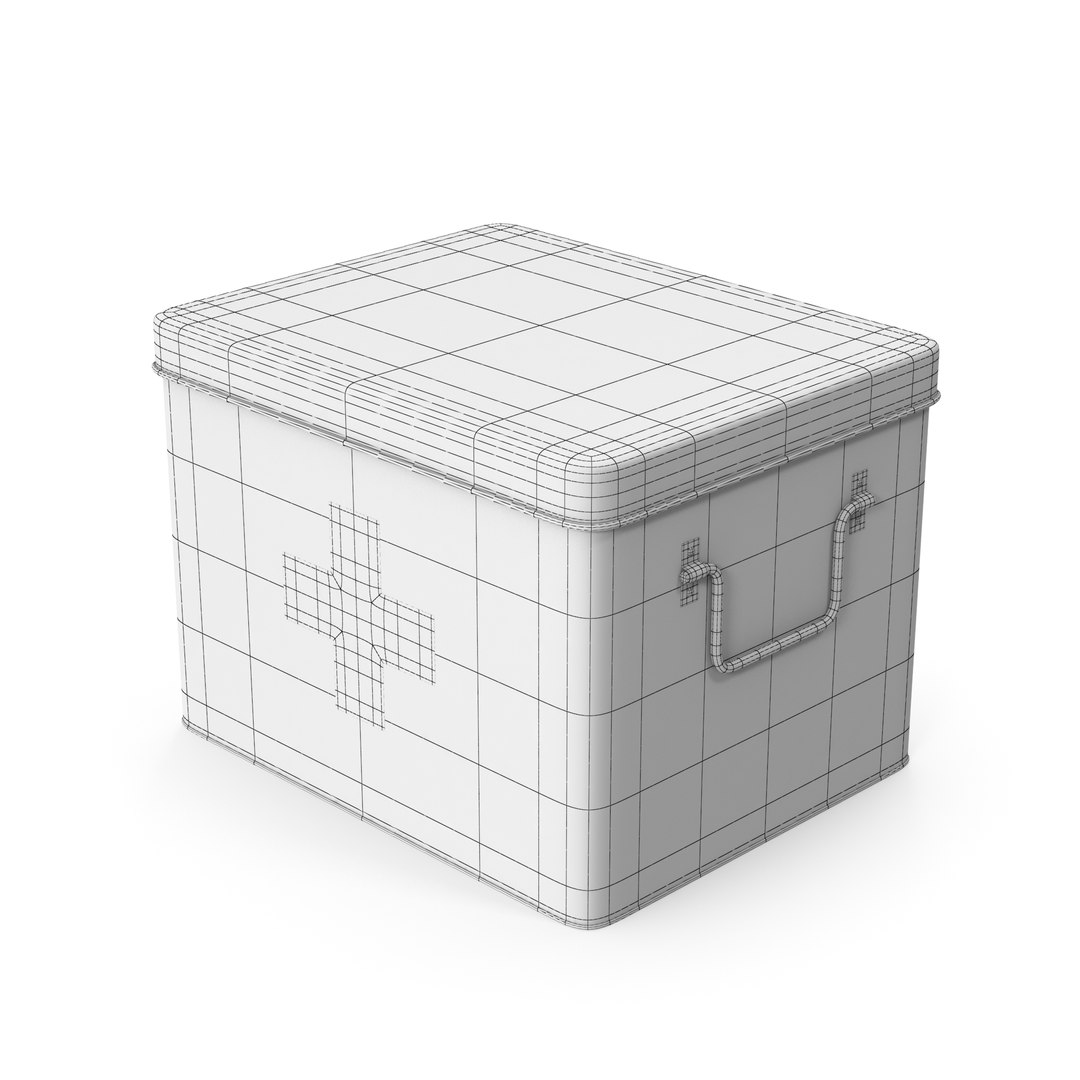 3D First Aid Tin Box - TurboSquid 2149652