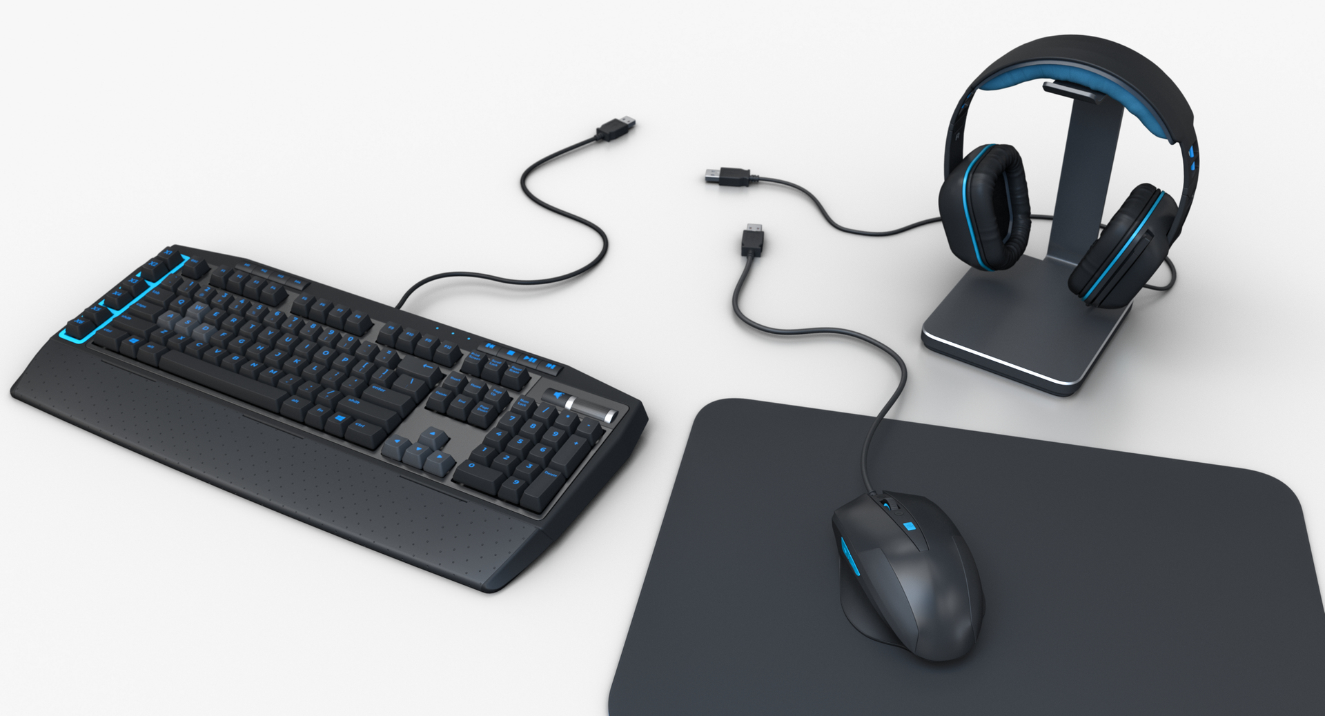 Pc gaming peripheral generic 3D model - TurboSquid 1286354