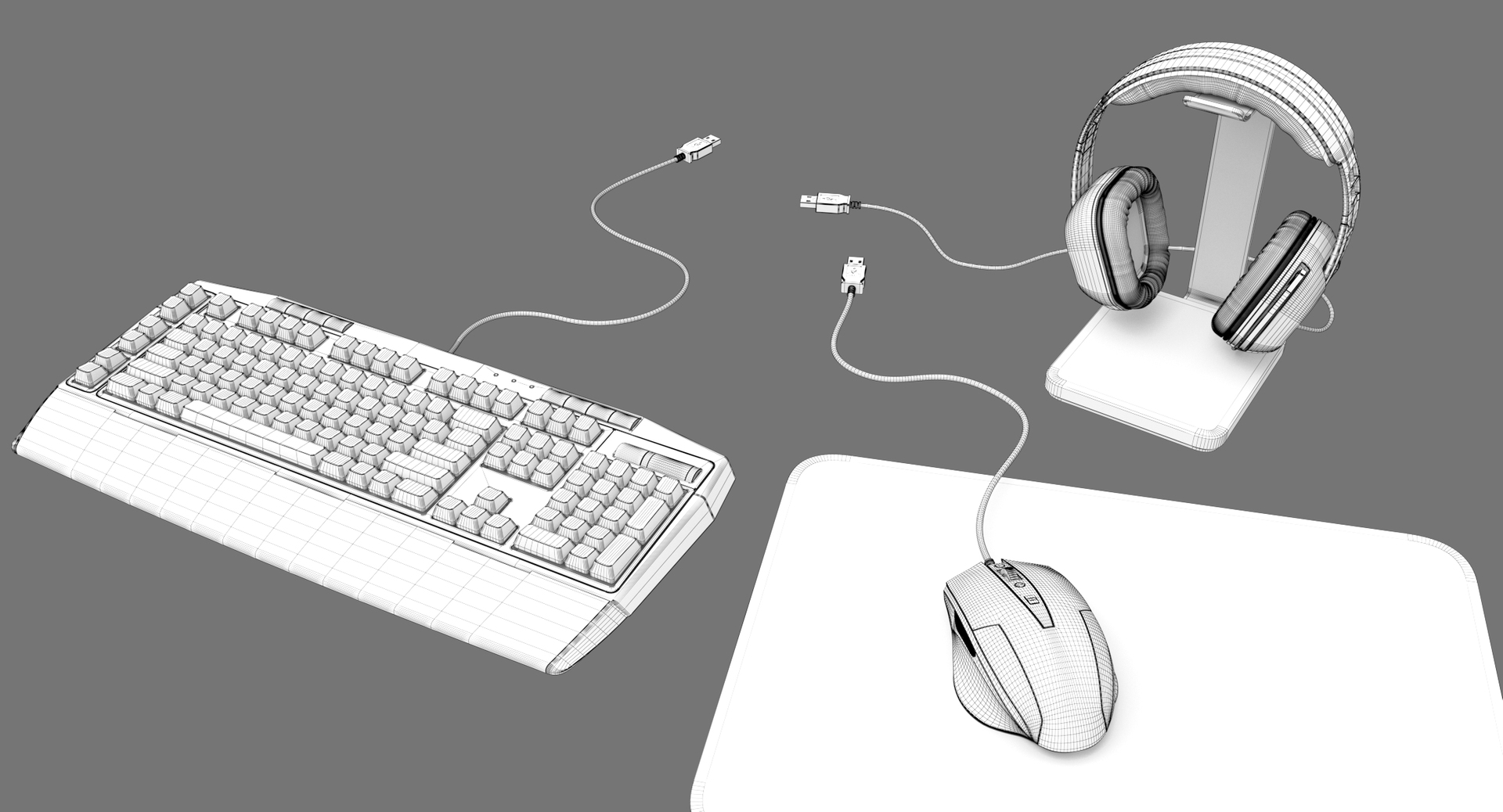 Pc gaming peripheral generic 3D model - TurboSquid 1286354