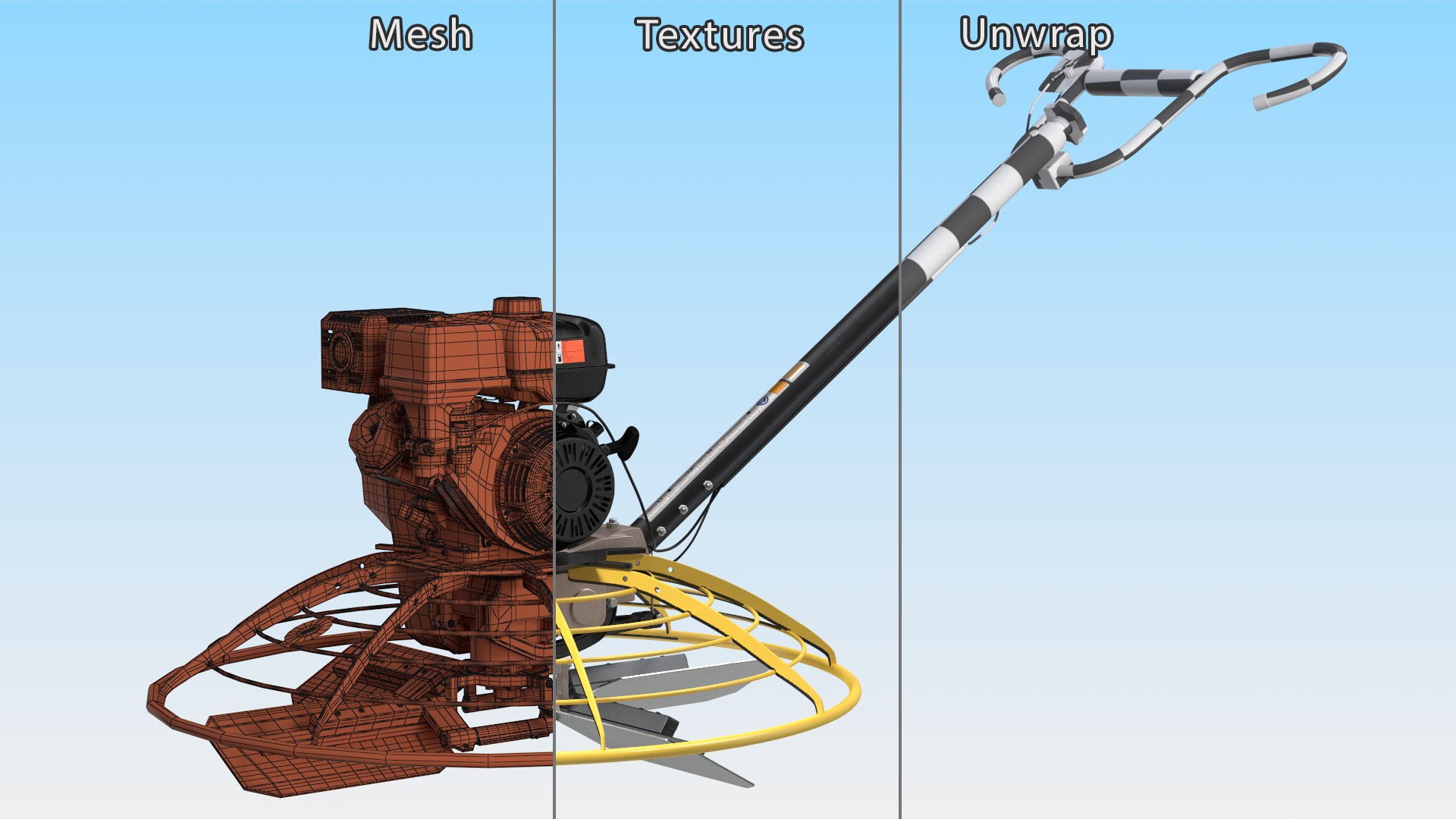 Yellow Power Trowel 3D - TurboSquid 2092532