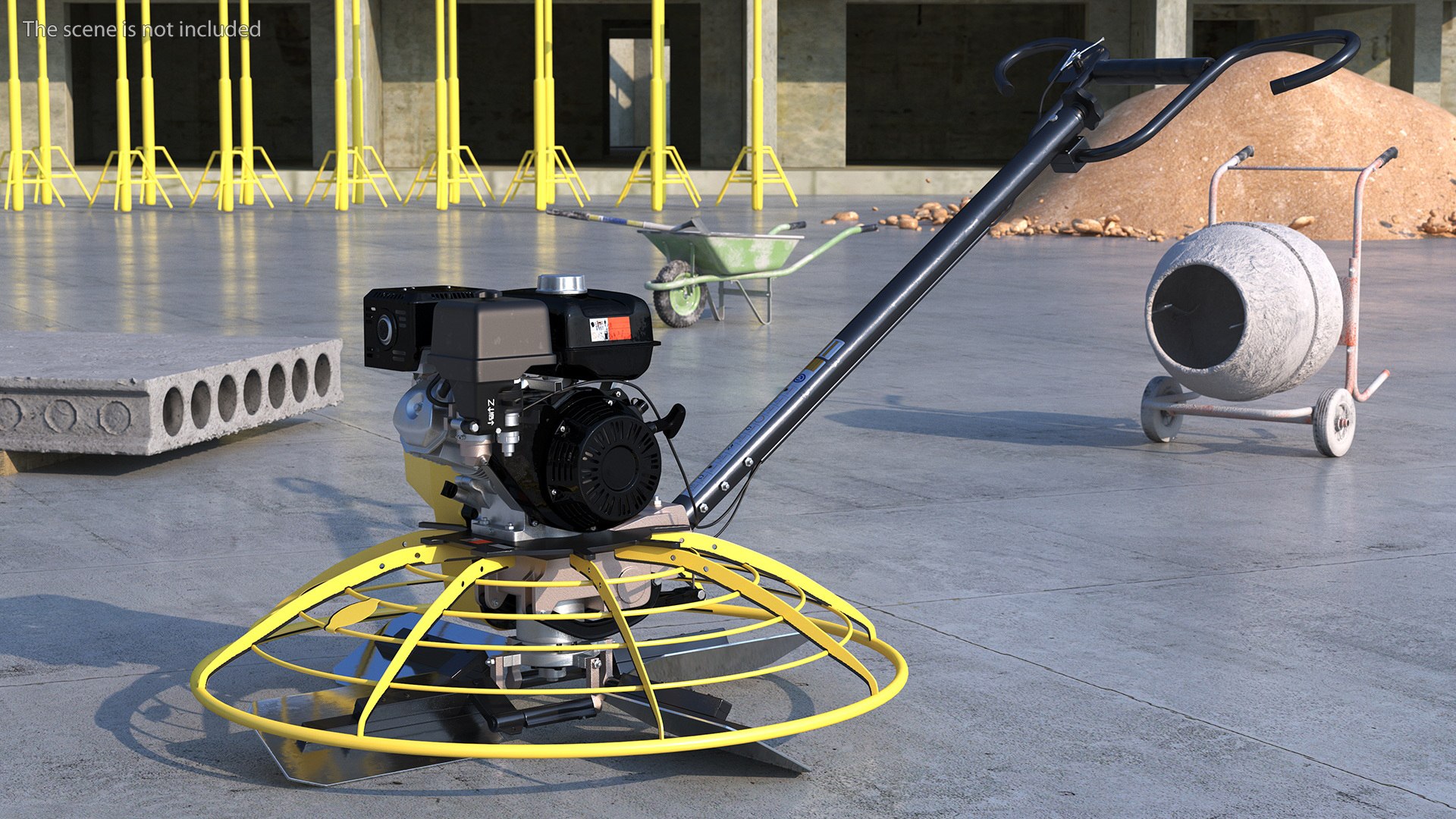 Yellow Power Trowel 3D - TurboSquid 2092532