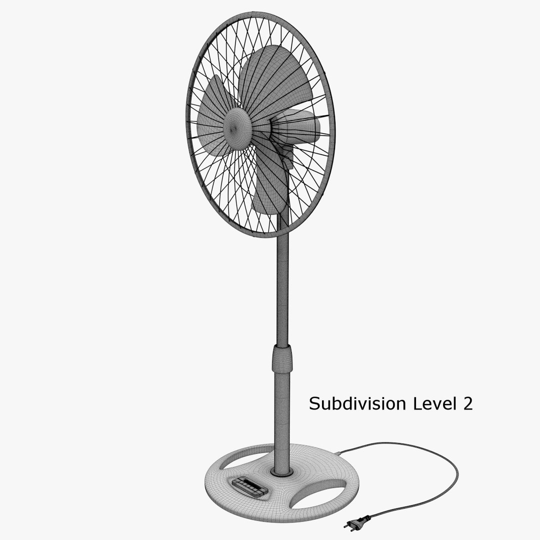 3d Model Standing Fan