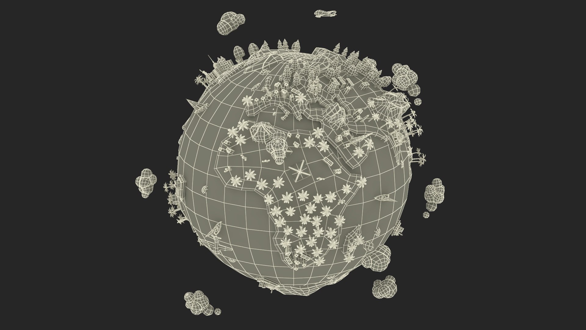 3D Stylized Cartoon Miniature Earth - TurboSquid 2211862