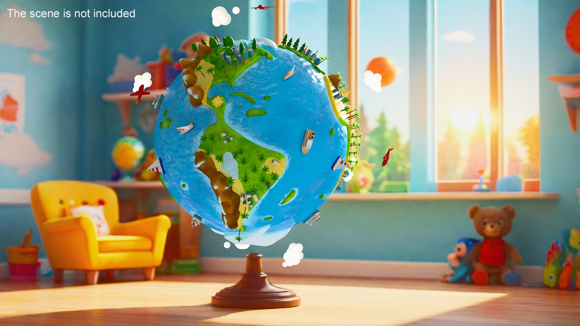 3D Stylized Cartoon Miniature Earth - TurboSquid 2211862