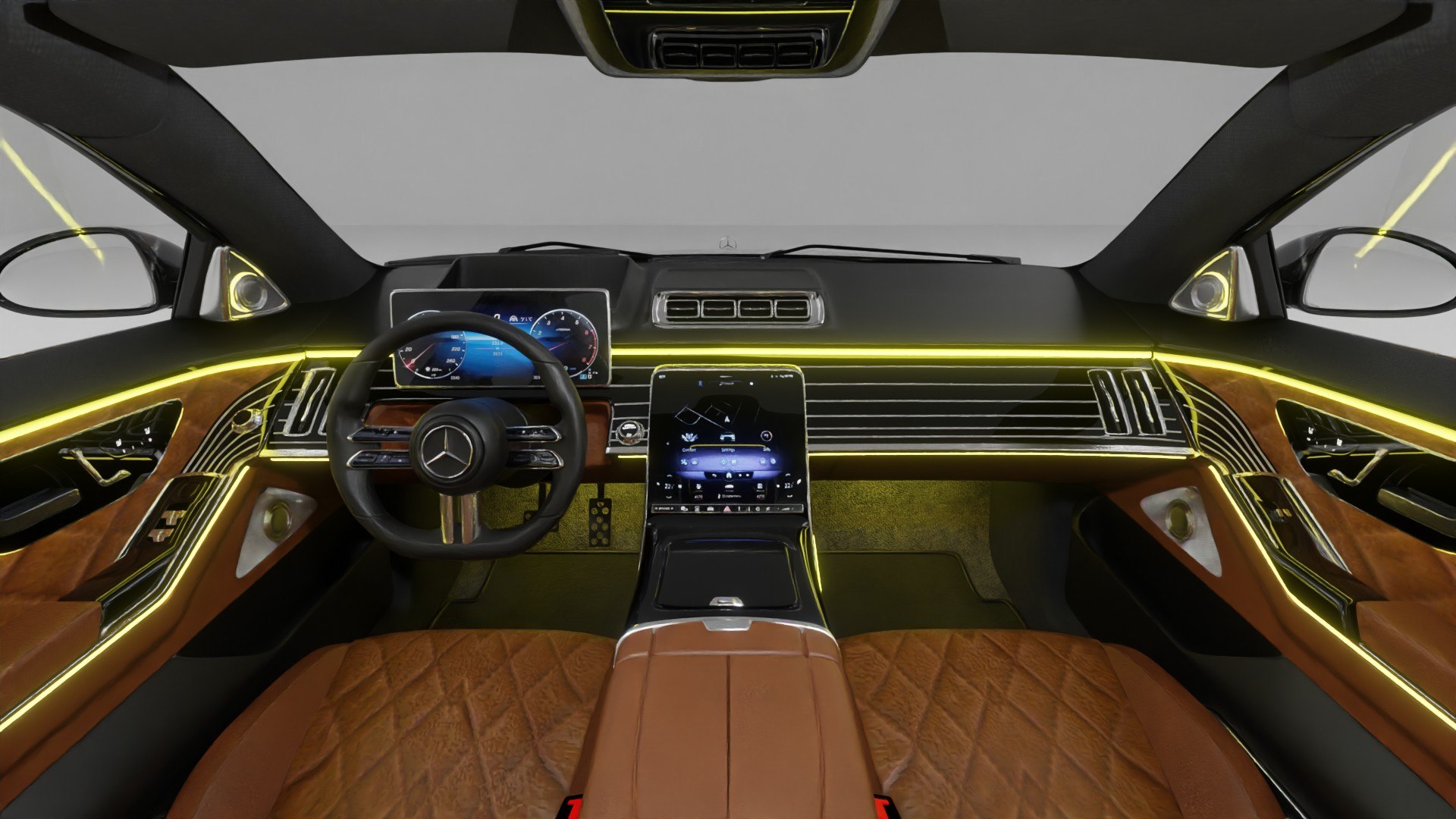 3D Mercedes Benz S-class With Interior Model - TurboSquid 2233901