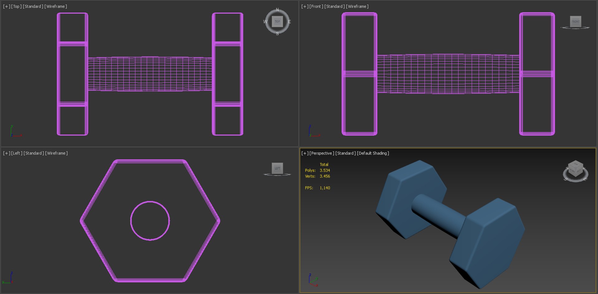 3D Dumbbell Model For Athletes And Artists Model - TurboSquid 2167407