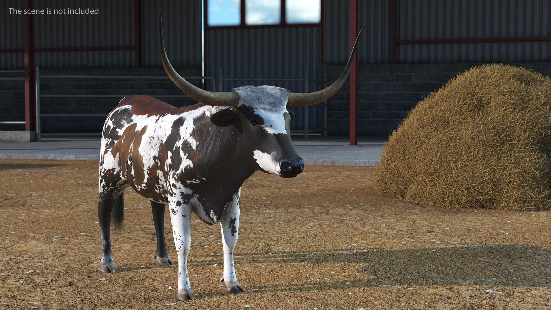 Texas Longhorn Mottled Brown 3D Model - TurboSquid 2182961