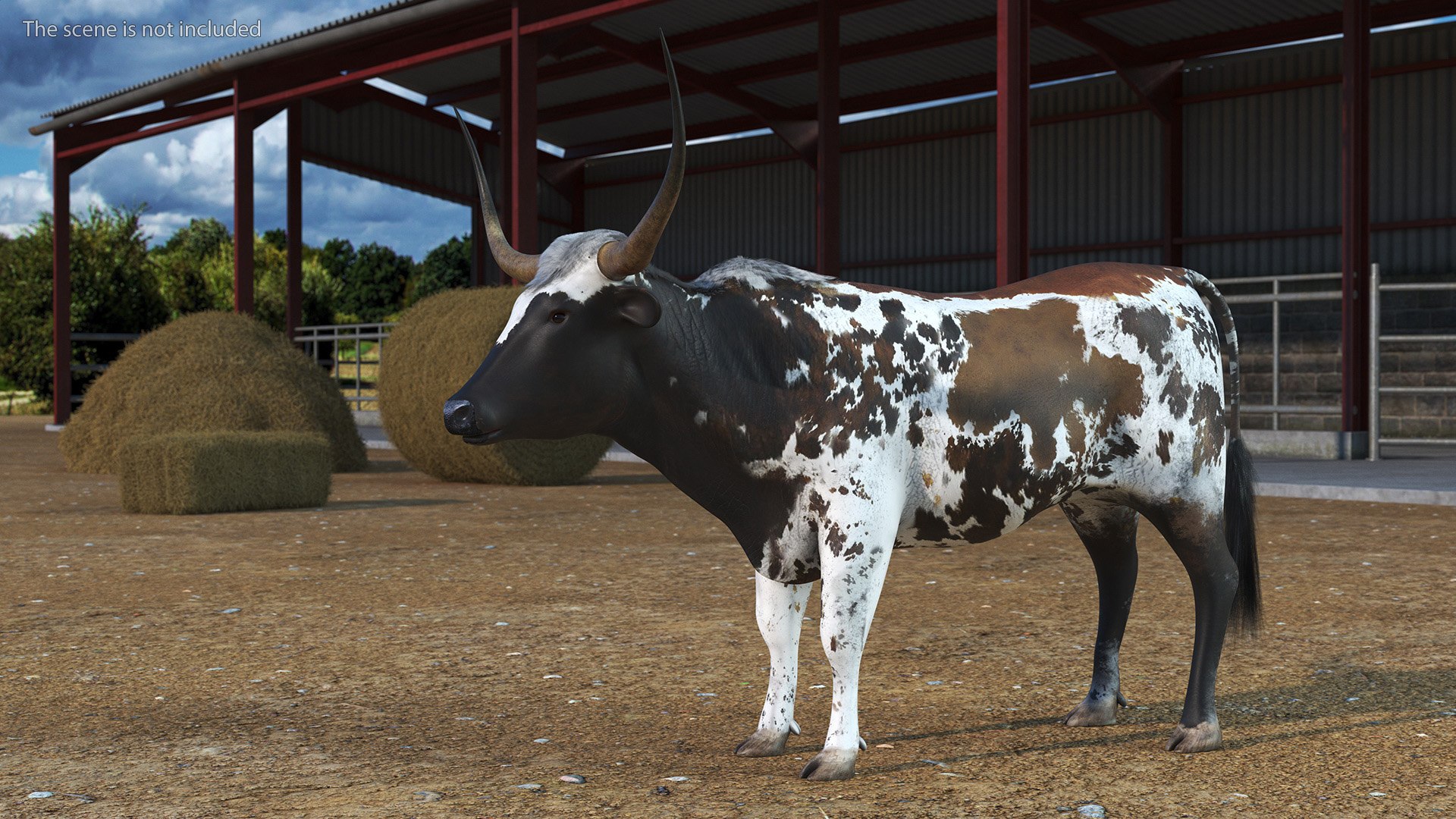Texas Longhorn Mottled Brown 3D Model - TurboSquid 2182961