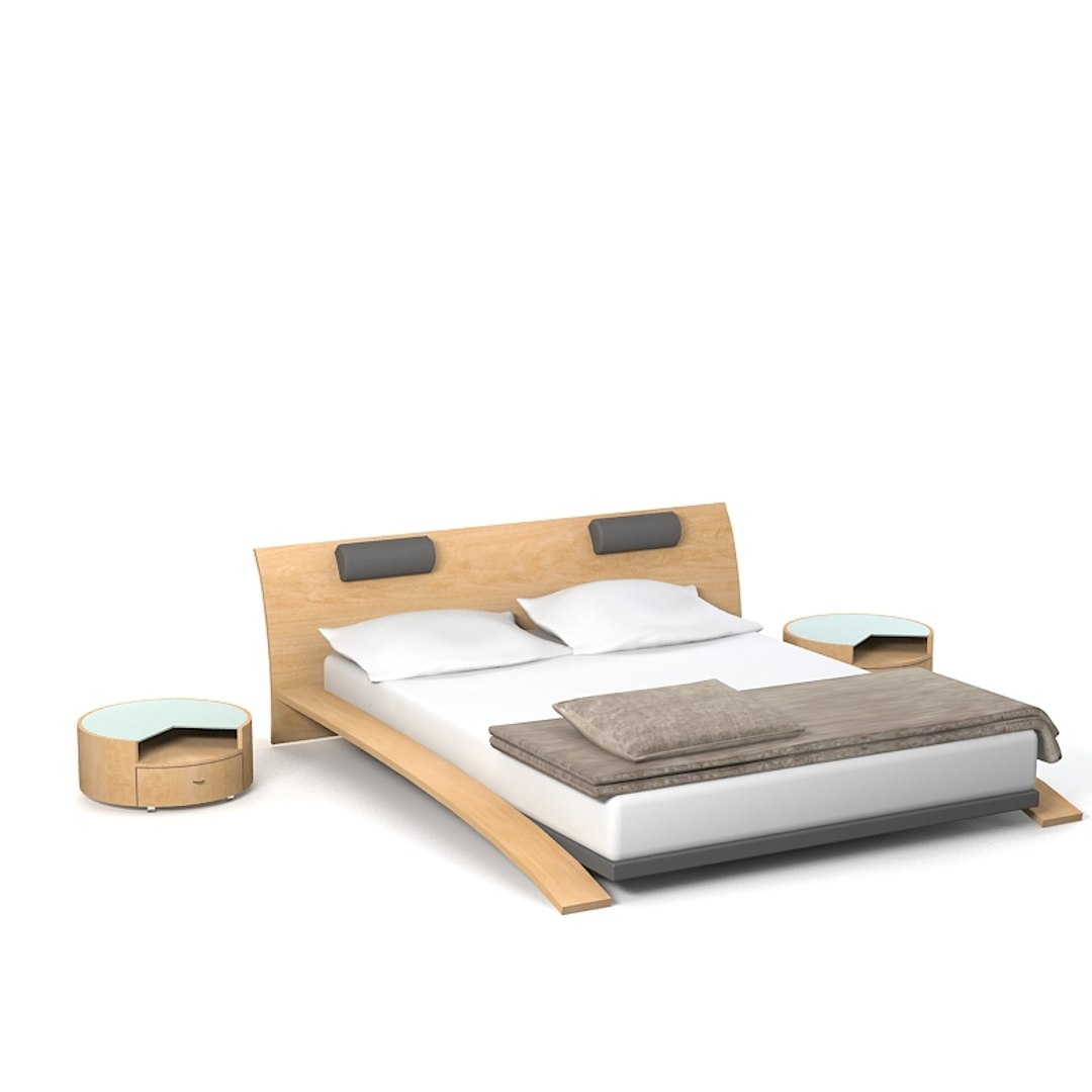 3d Modern Double Bed