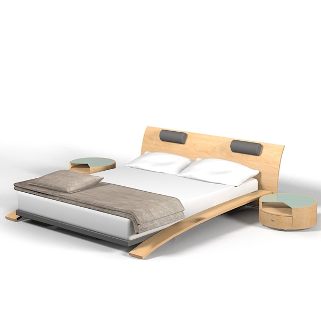 3d Modern Double Bed