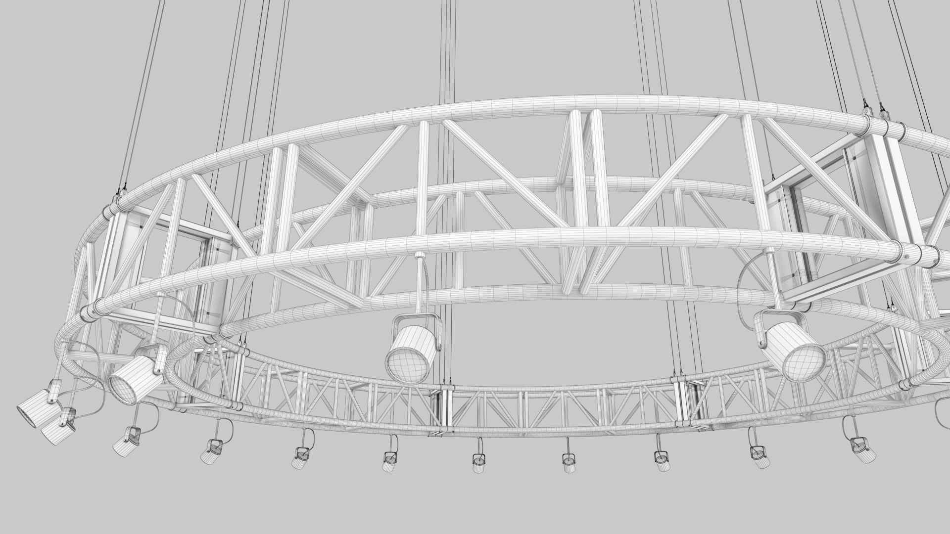 3D Circular Truss Stage Lighting Studio 3 Model - TurboSquid 2321188