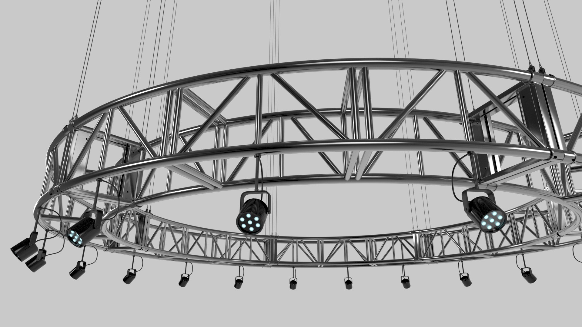 3D Circular Truss Stage Lighting Studio 3 Model - TurboSquid 2321188