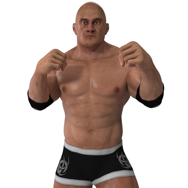wrestler pose 1 3d model