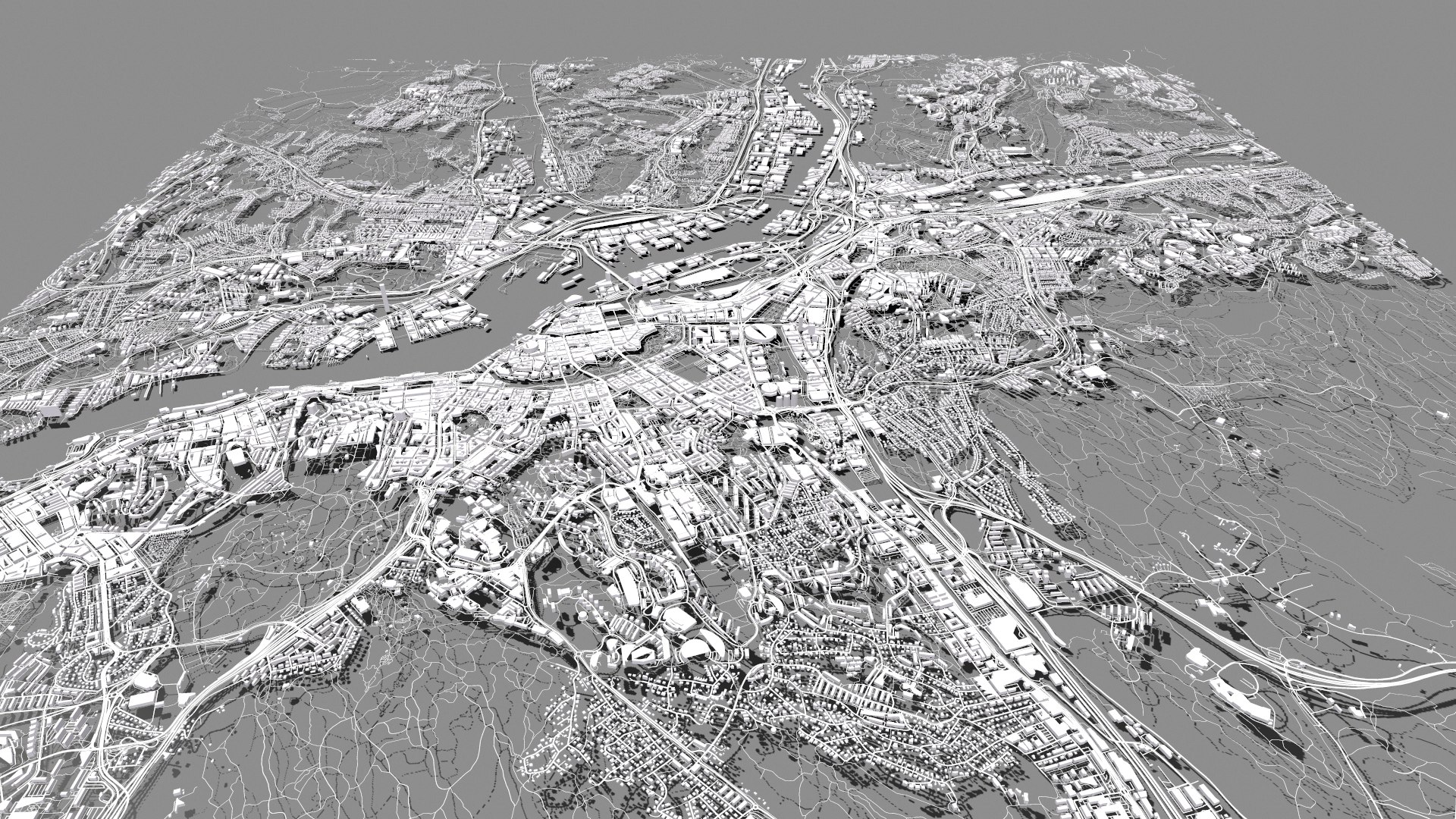 3D Cityscape Gothenburg Sweden Model - TurboSquid 2002003