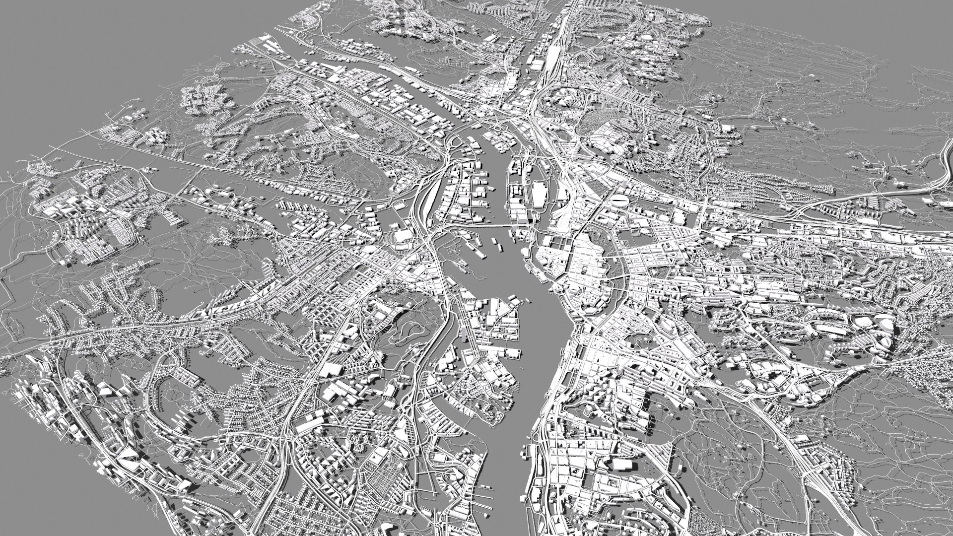 3D Cityscape Gothenburg Sweden Model - TurboSquid 2002003