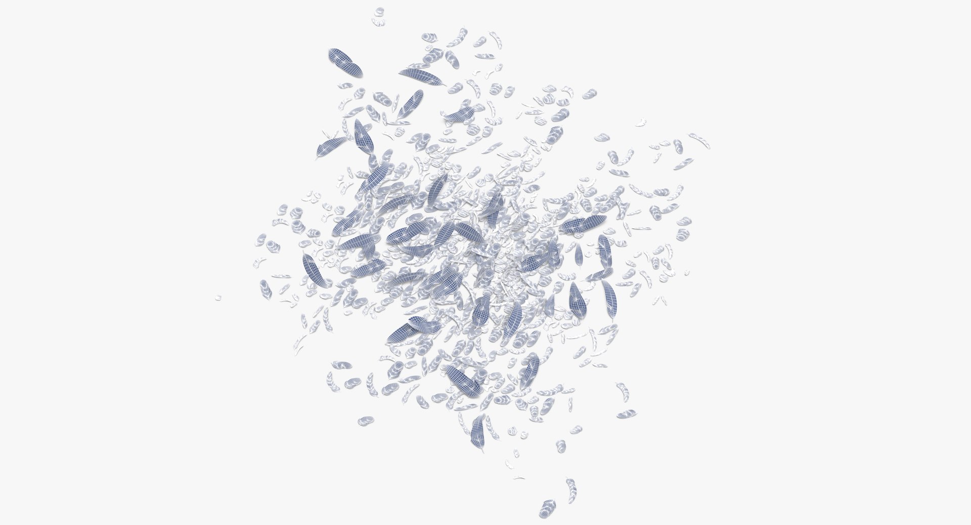Scattered Feathers Large 3D Model - TurboSquid 1359061