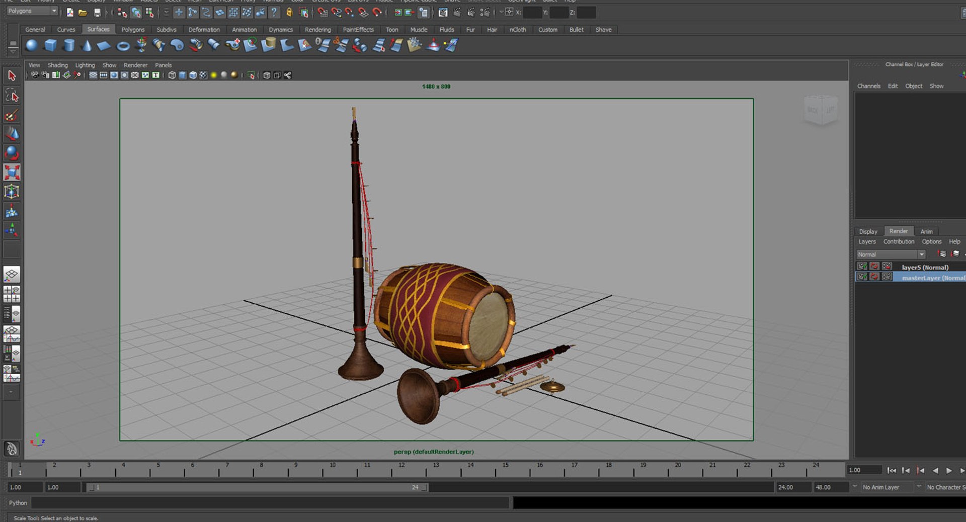 Adaswaram Melam Music Instruments 3D - TurboSquid 1464240