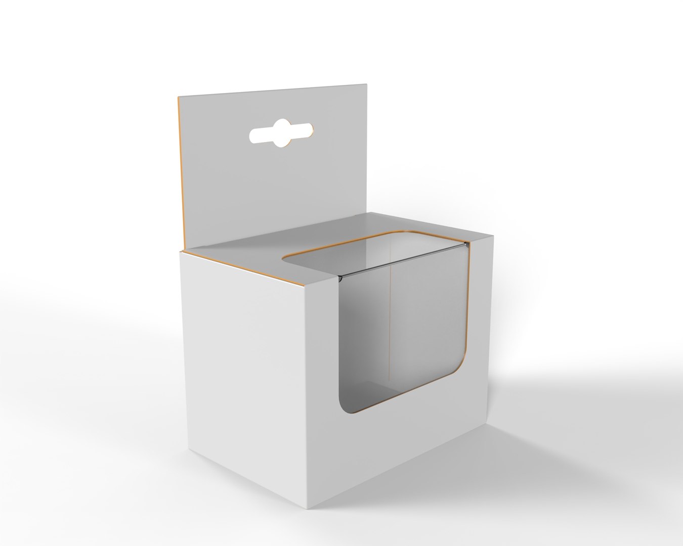 3D Hanger Packaging Box With Transparent Plastic Window 90x60x70mm ...