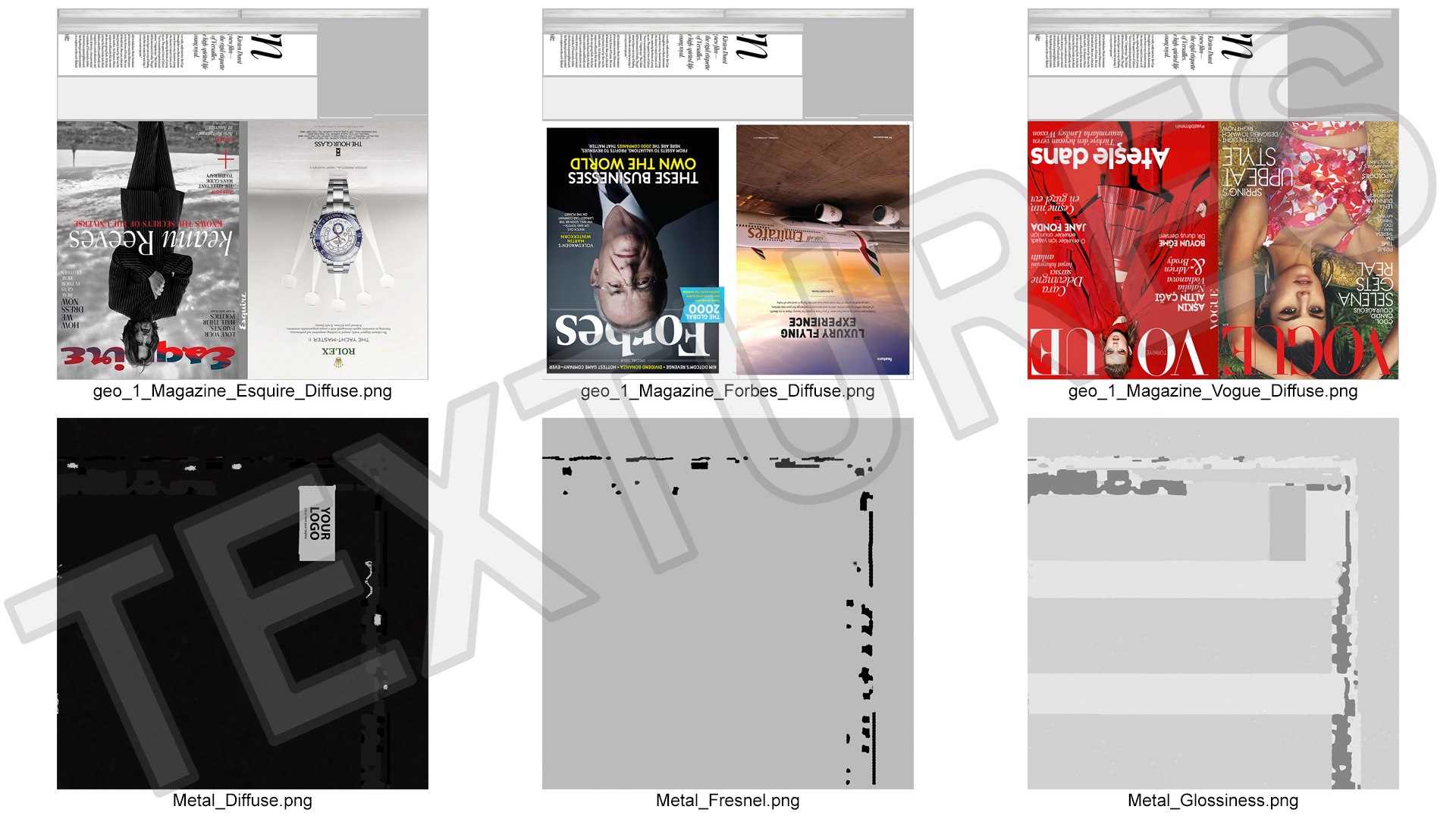 3D model Magazine Display Stand Black with Magazines - TurboSquid 2073133