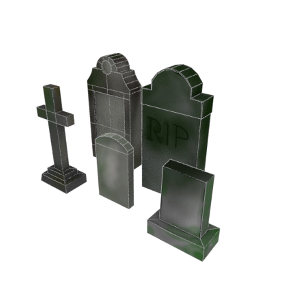 Gravestone Pack 3D Model - TurboSquid 1219318