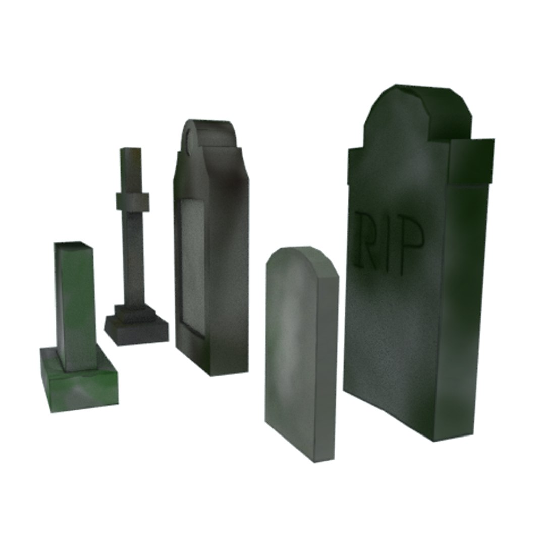 Gravestone Pack 3D Model - TurboSquid 1219318