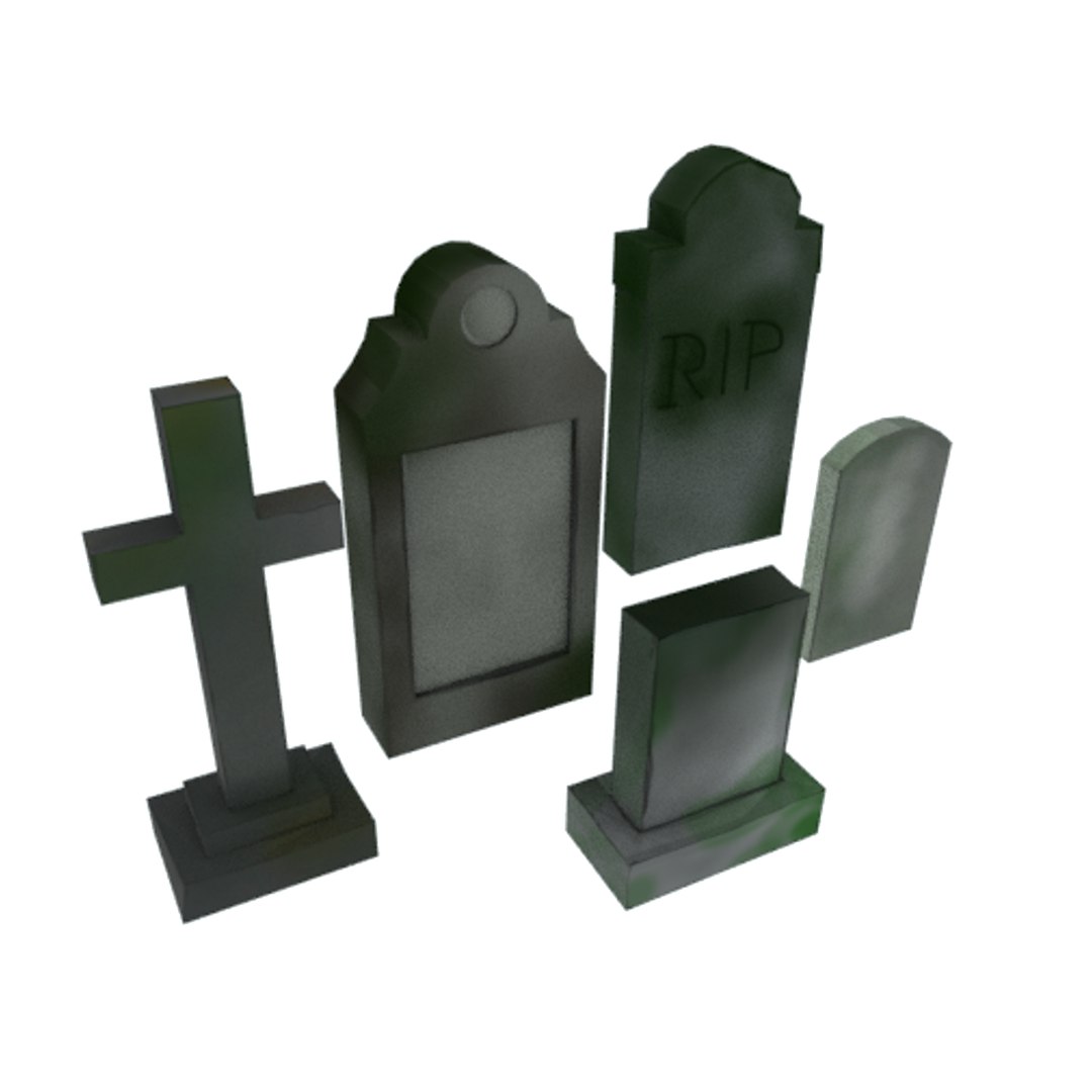 Gravestone Pack 3D Model - TurboSquid 1219318