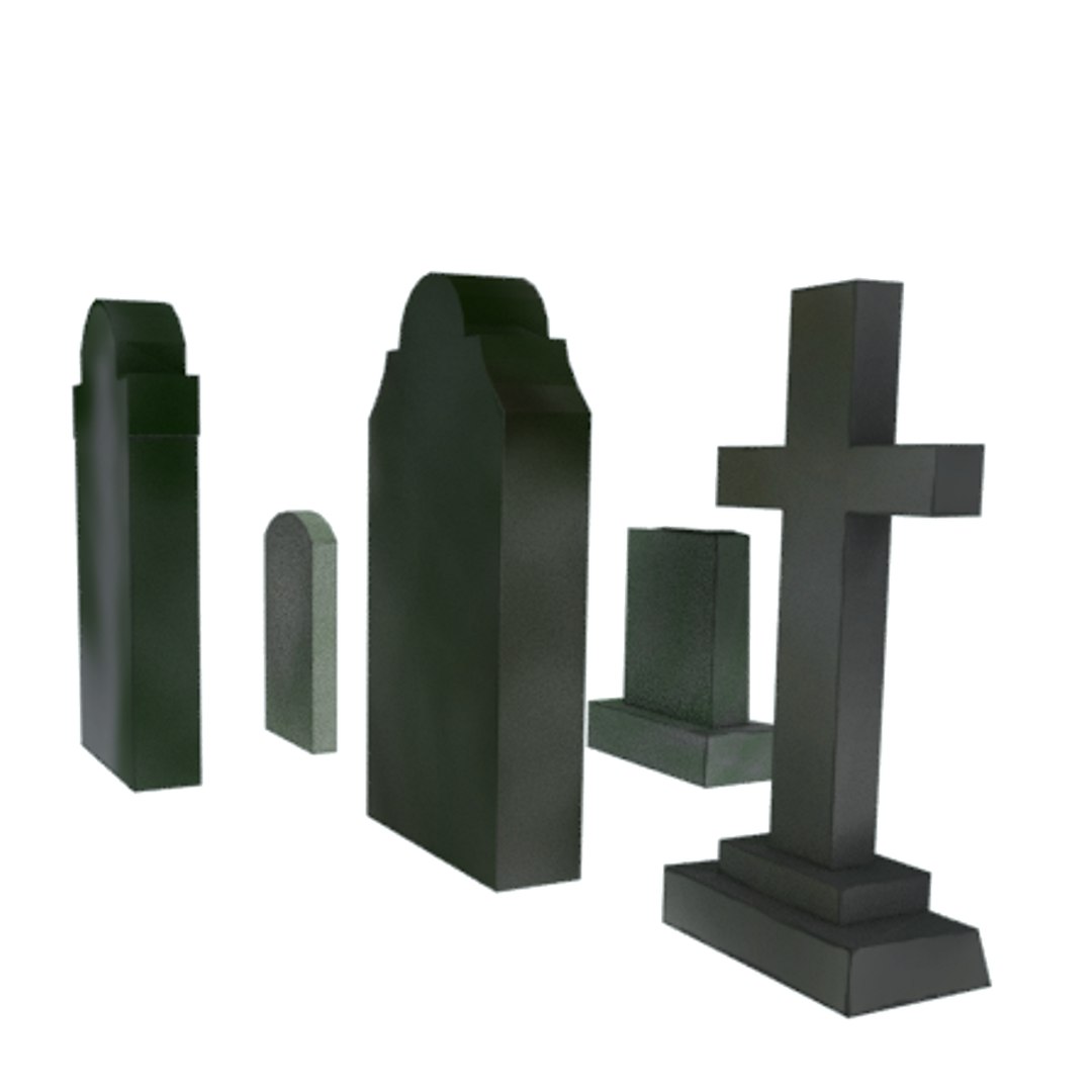 Gravestone Pack 3D Model - TurboSquid 1219318