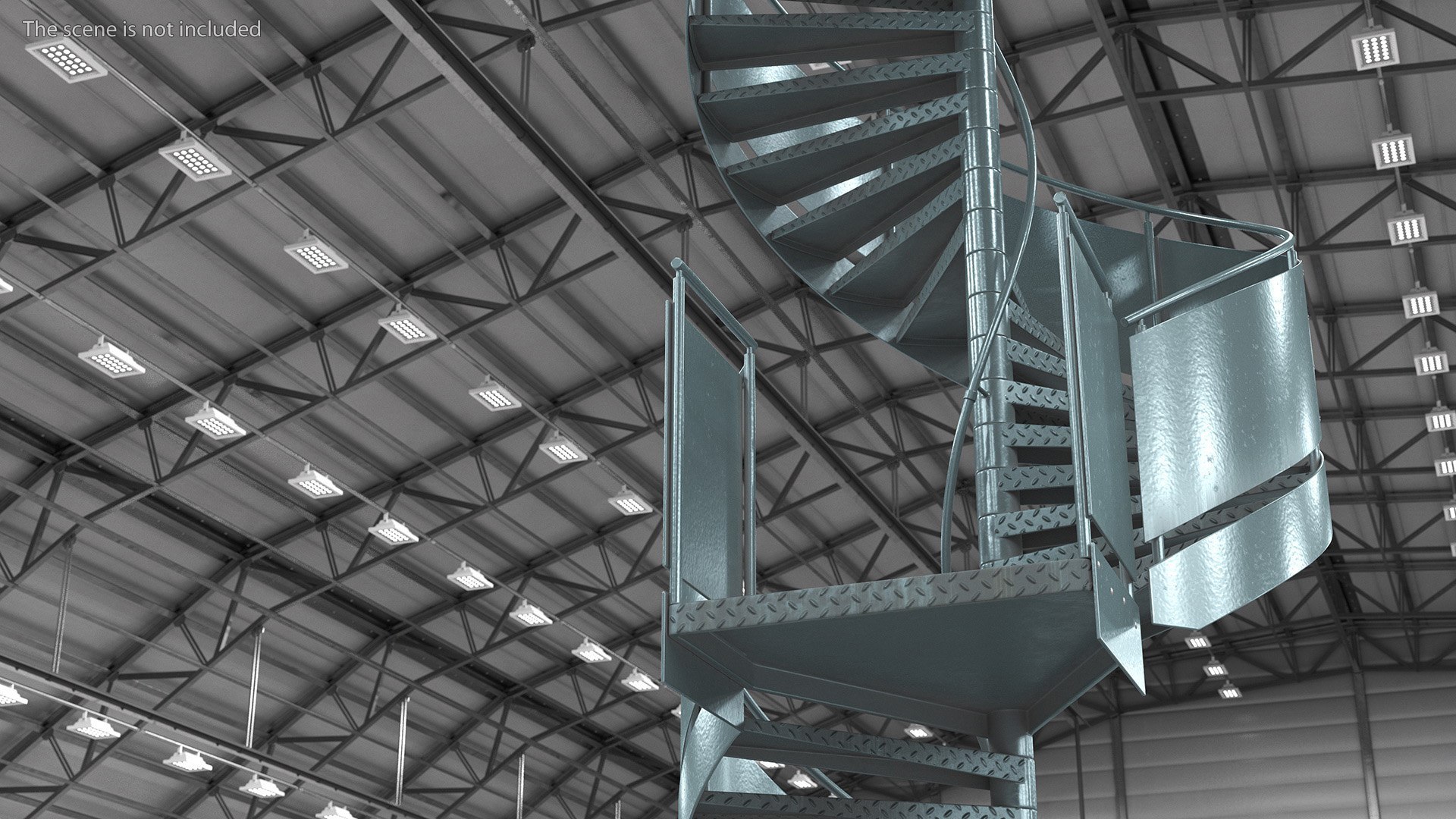 Spiral Fire Escape Stairs Collection 3D Model - TurboSquid 2178532