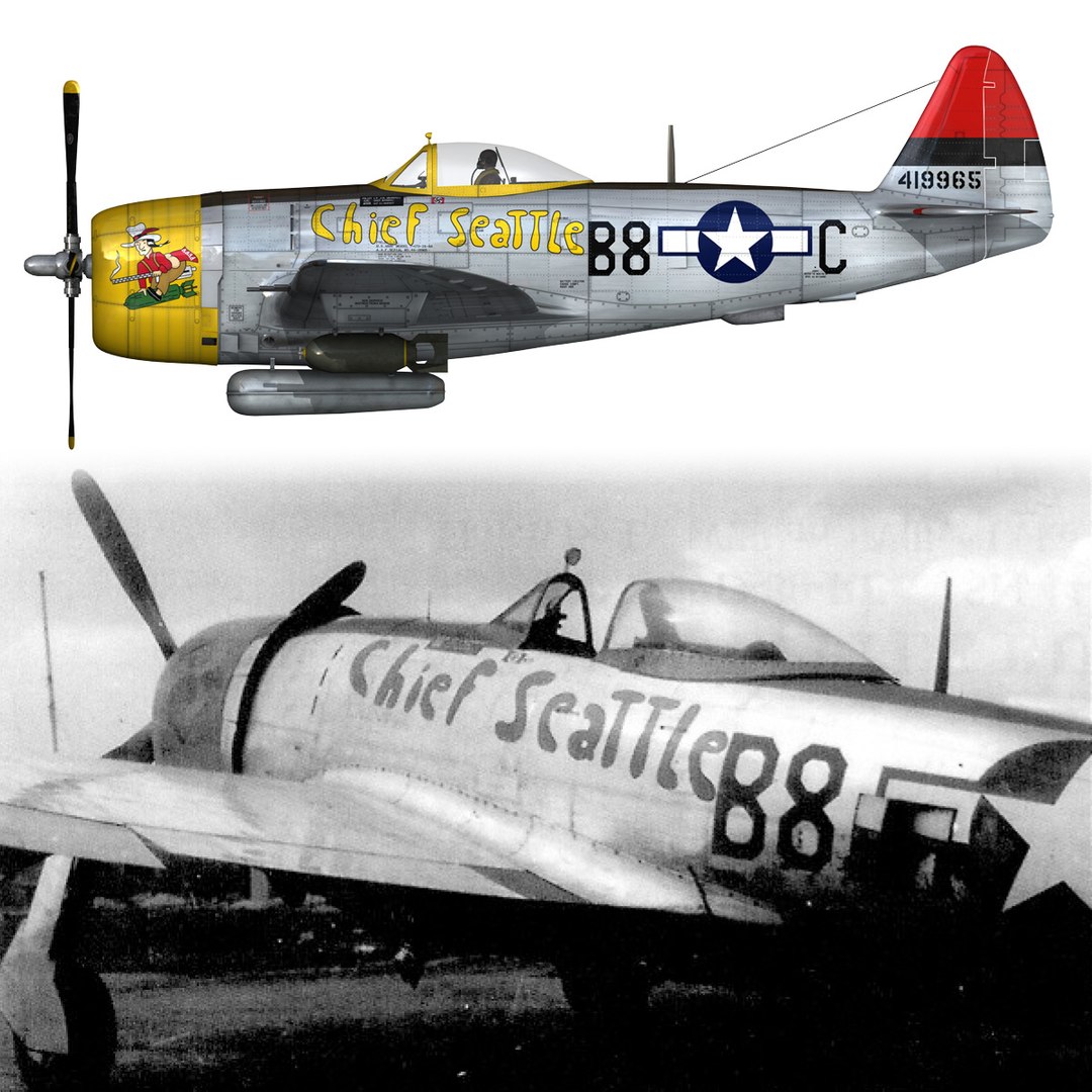 3d republic p-47 thunderbolt - model