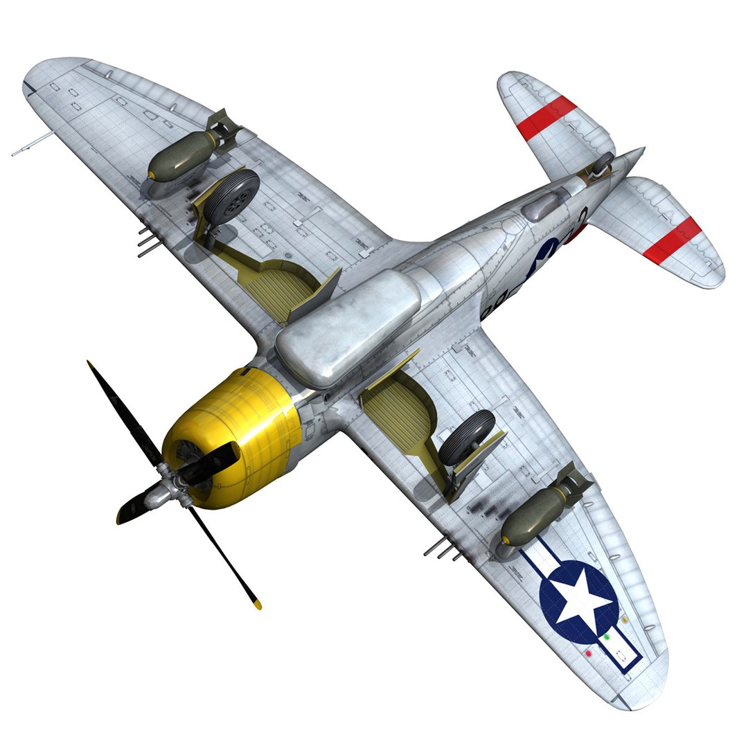 3d republic p-47 thunderbolt - model