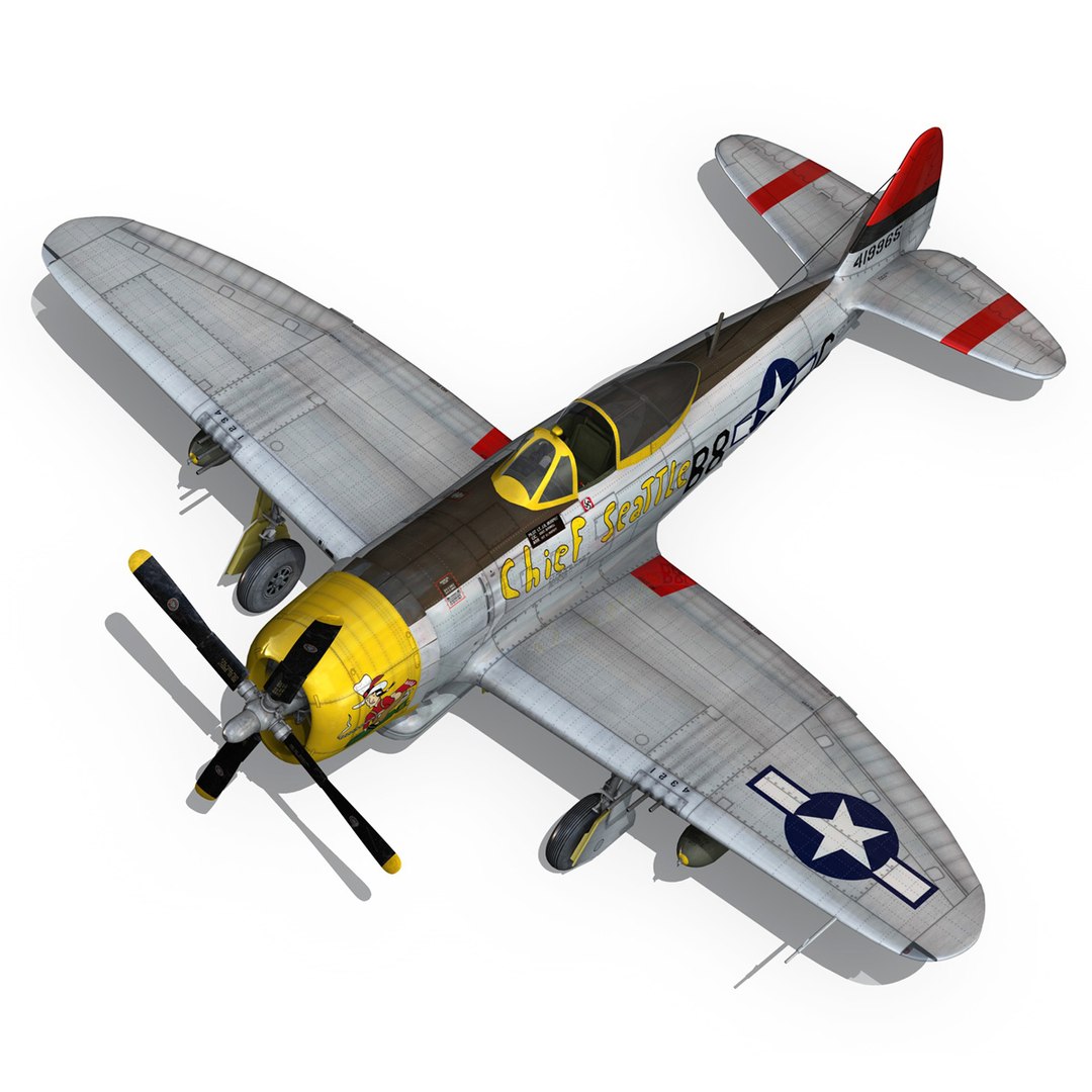 3d republic p-47 thunderbolt - model