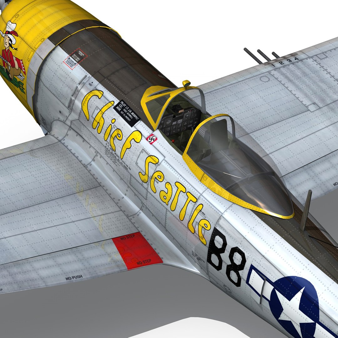 3d republic p-47 thunderbolt - model