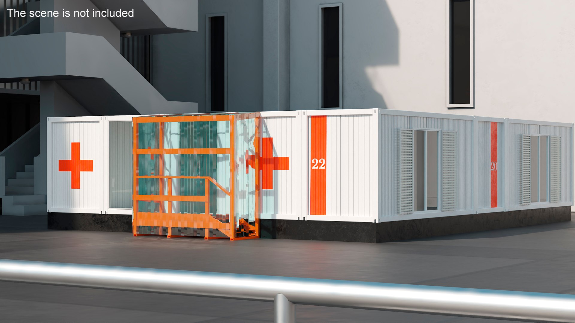 Mobile Modular Container Clinic Model - TurboSquid 2268686