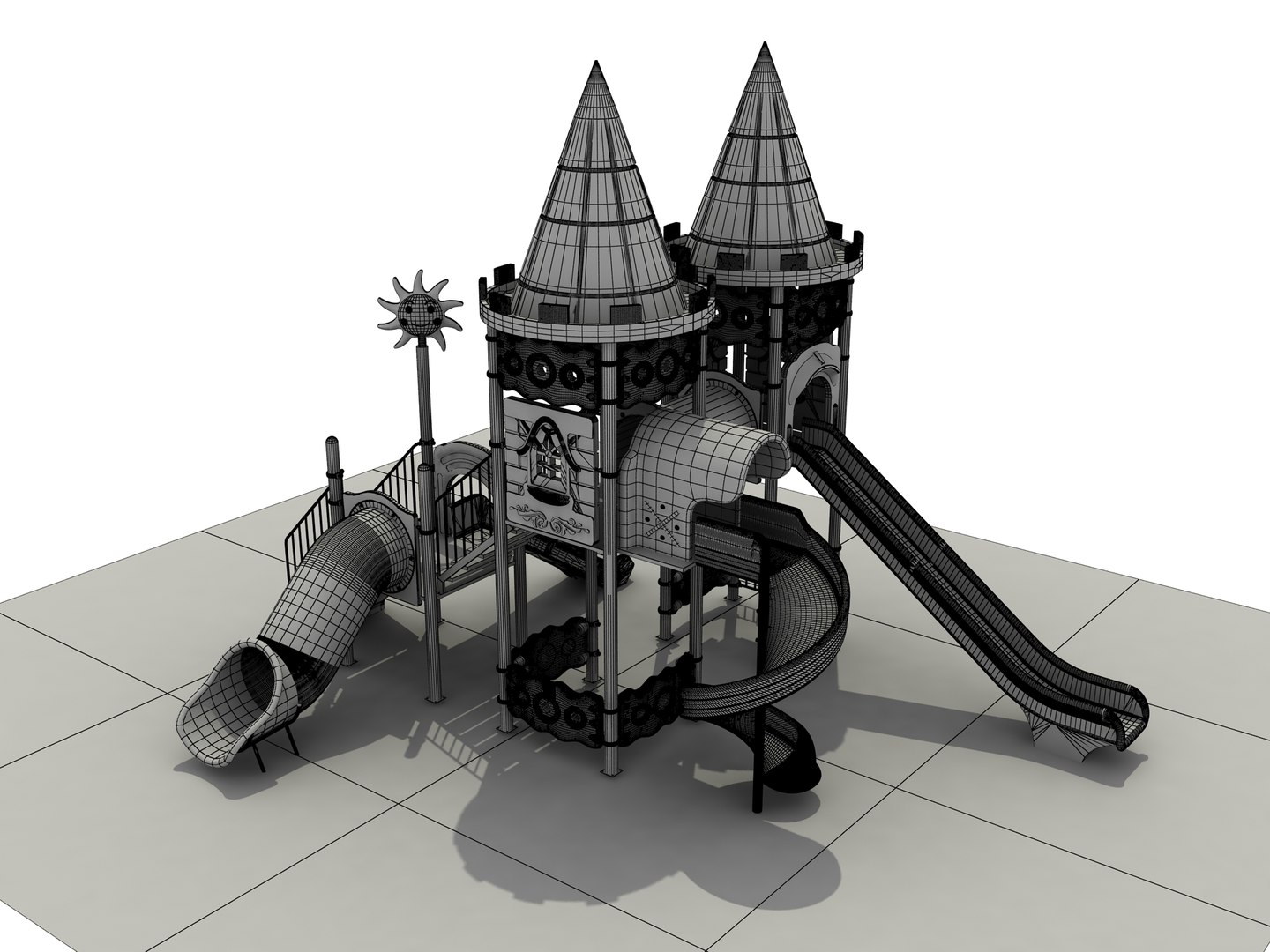 3D metal playground - TurboSquid 1579545