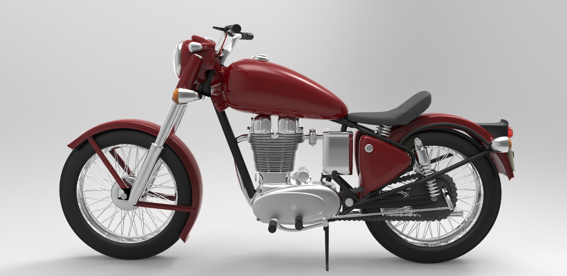 3d lwo royal enfield bullet standard