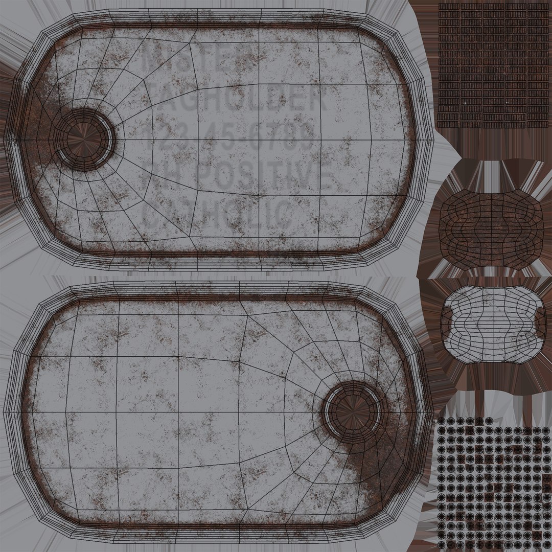 Dog Tag Rusty Model - TurboSquid 1719549