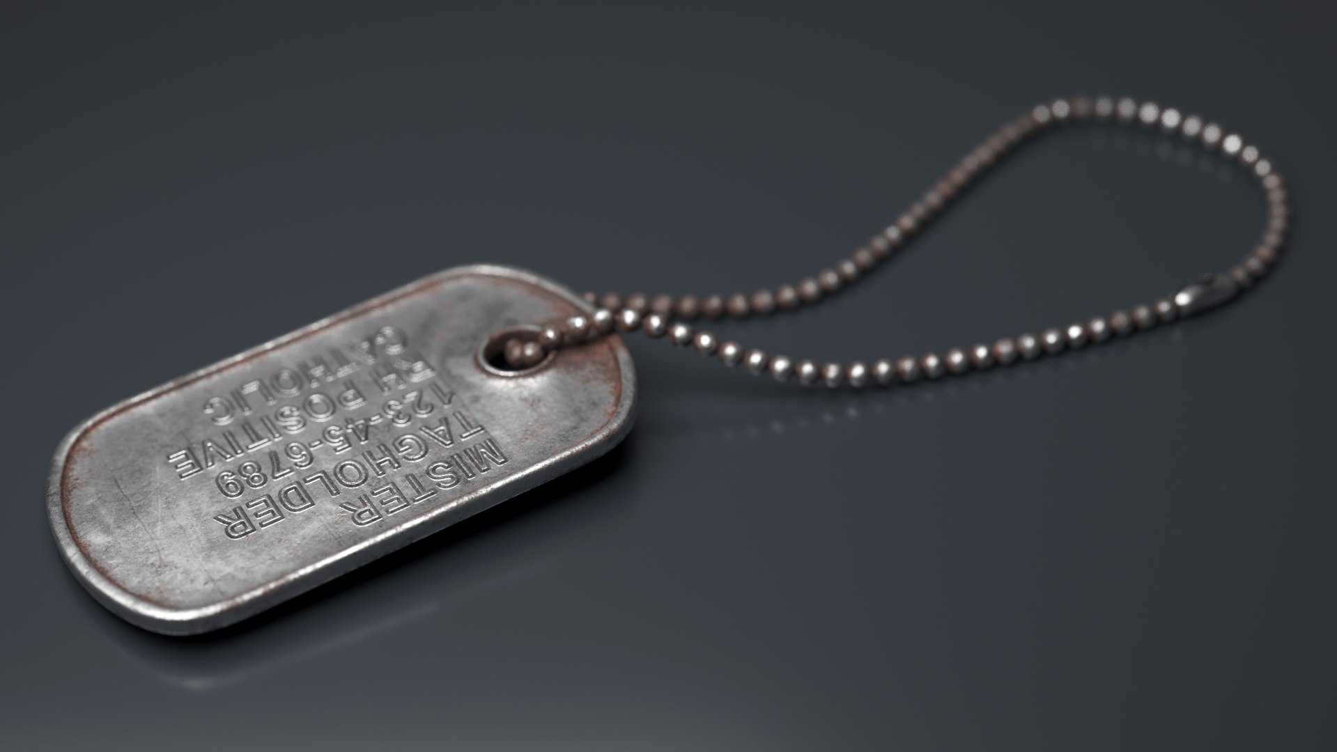 Dog Tag Rusty Model - TurboSquid 1719549