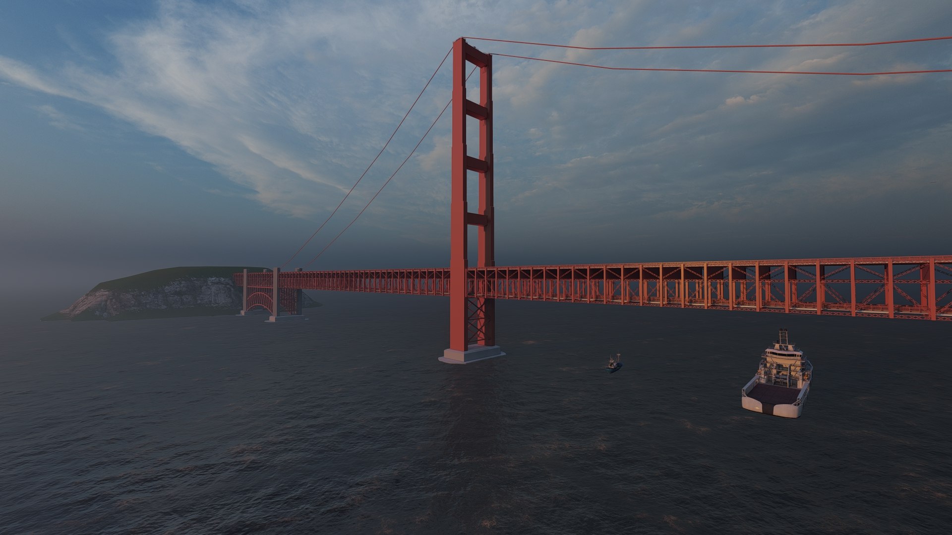 3D Golden Gate Bridge - TurboSquid 2221483